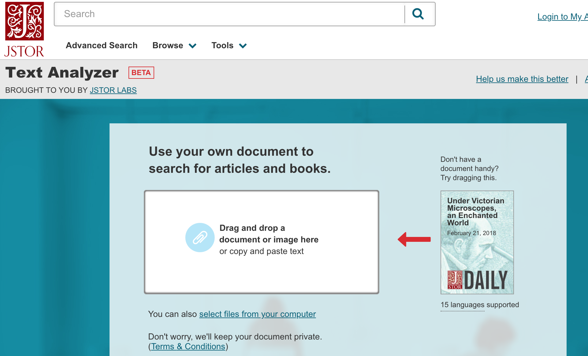JSTOR Text Analyzer – Theoreti.ca